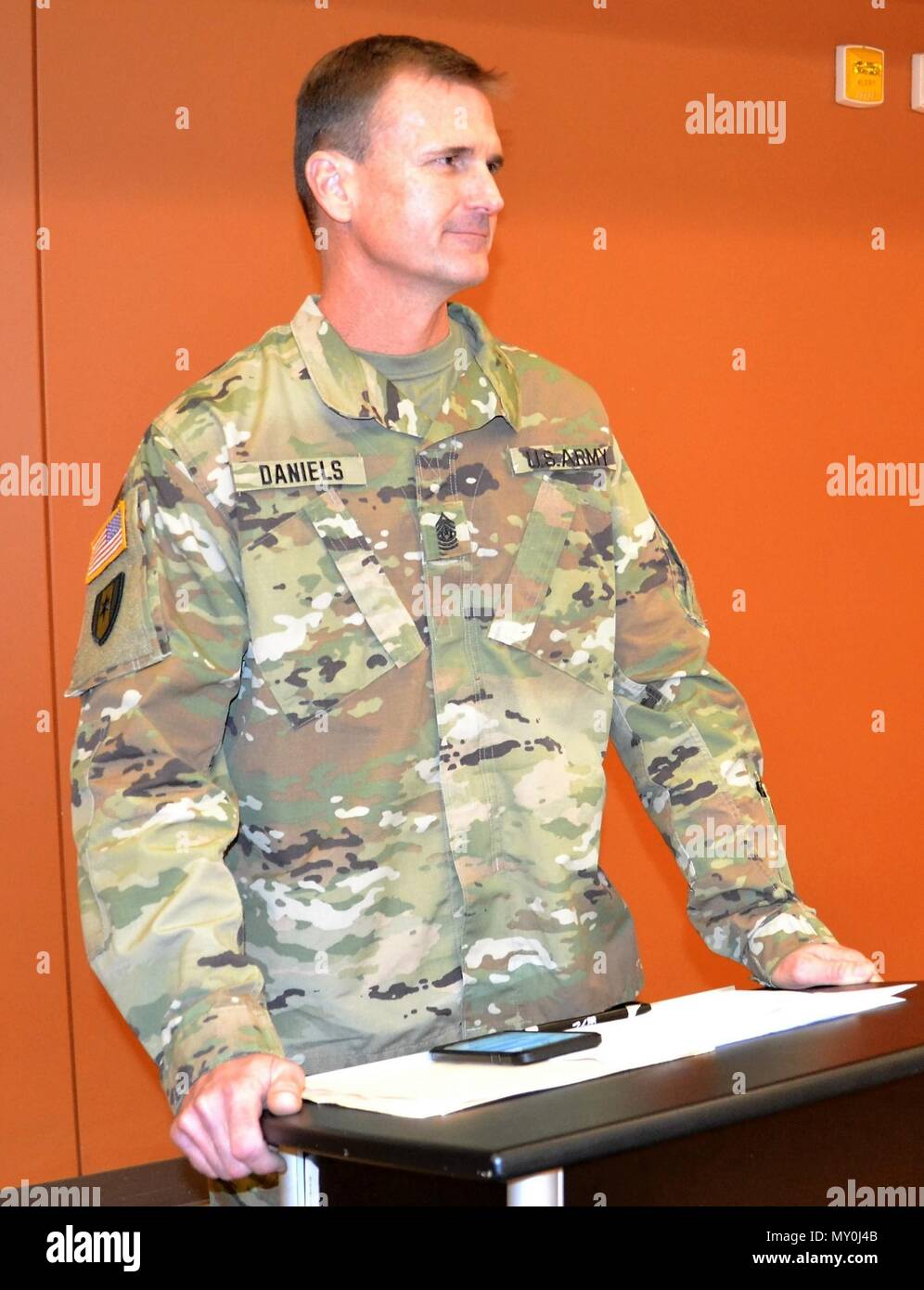 Command Sgt. Maj. Darin S. Daniels, a Mesa, Arizona resident, was ...
