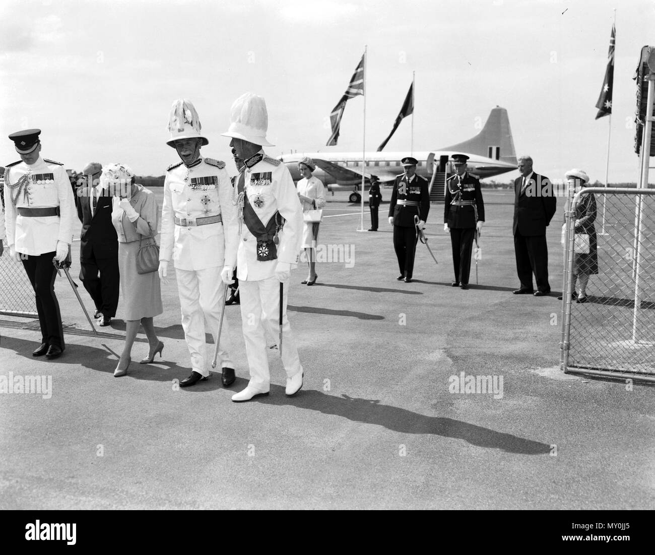 Governor of Queensland Colonel Sir Henry Abel Smith greeting Governor ...