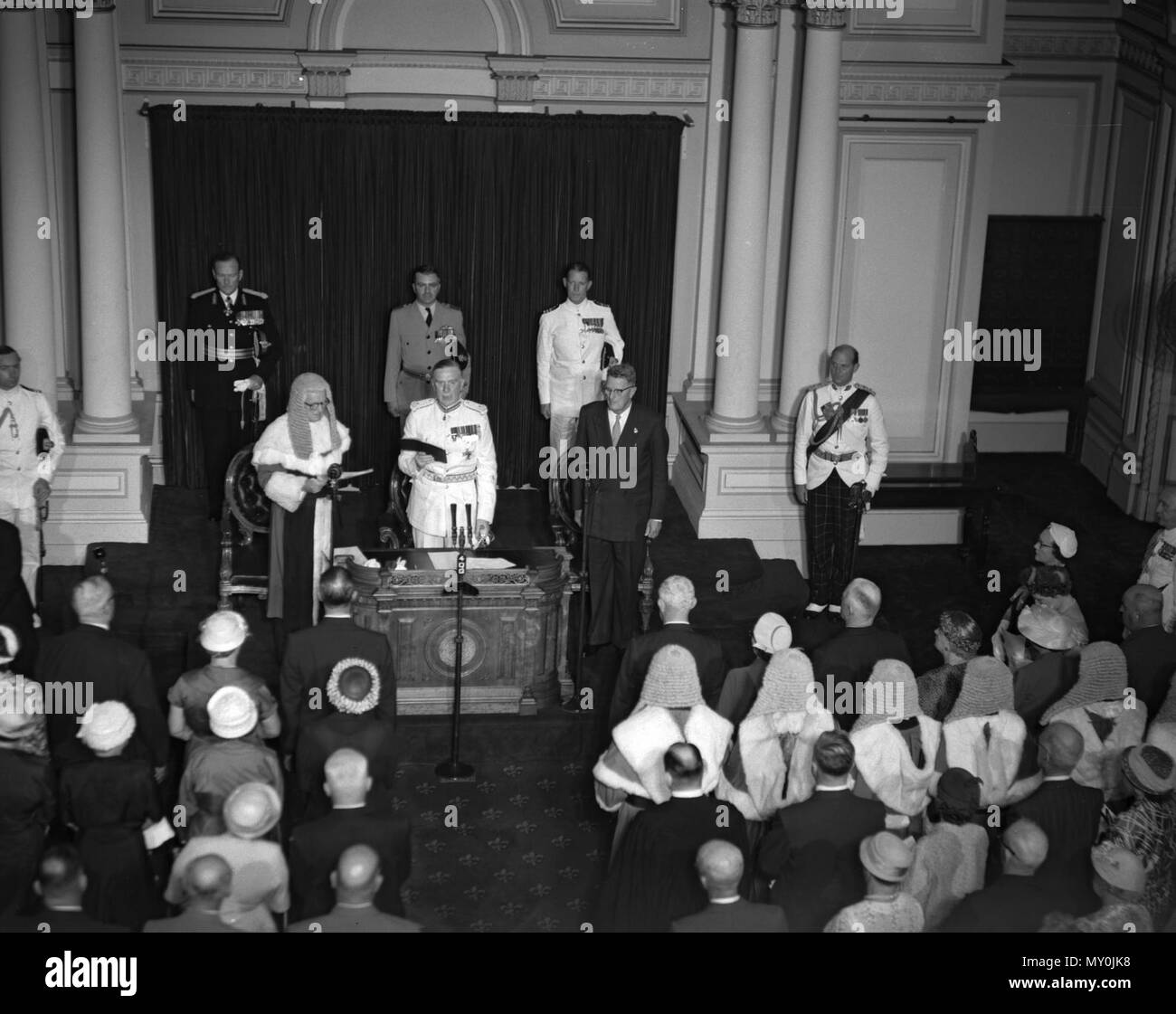 Governor of Queensland Lieutenant General Sir John Lavarack opening the ...