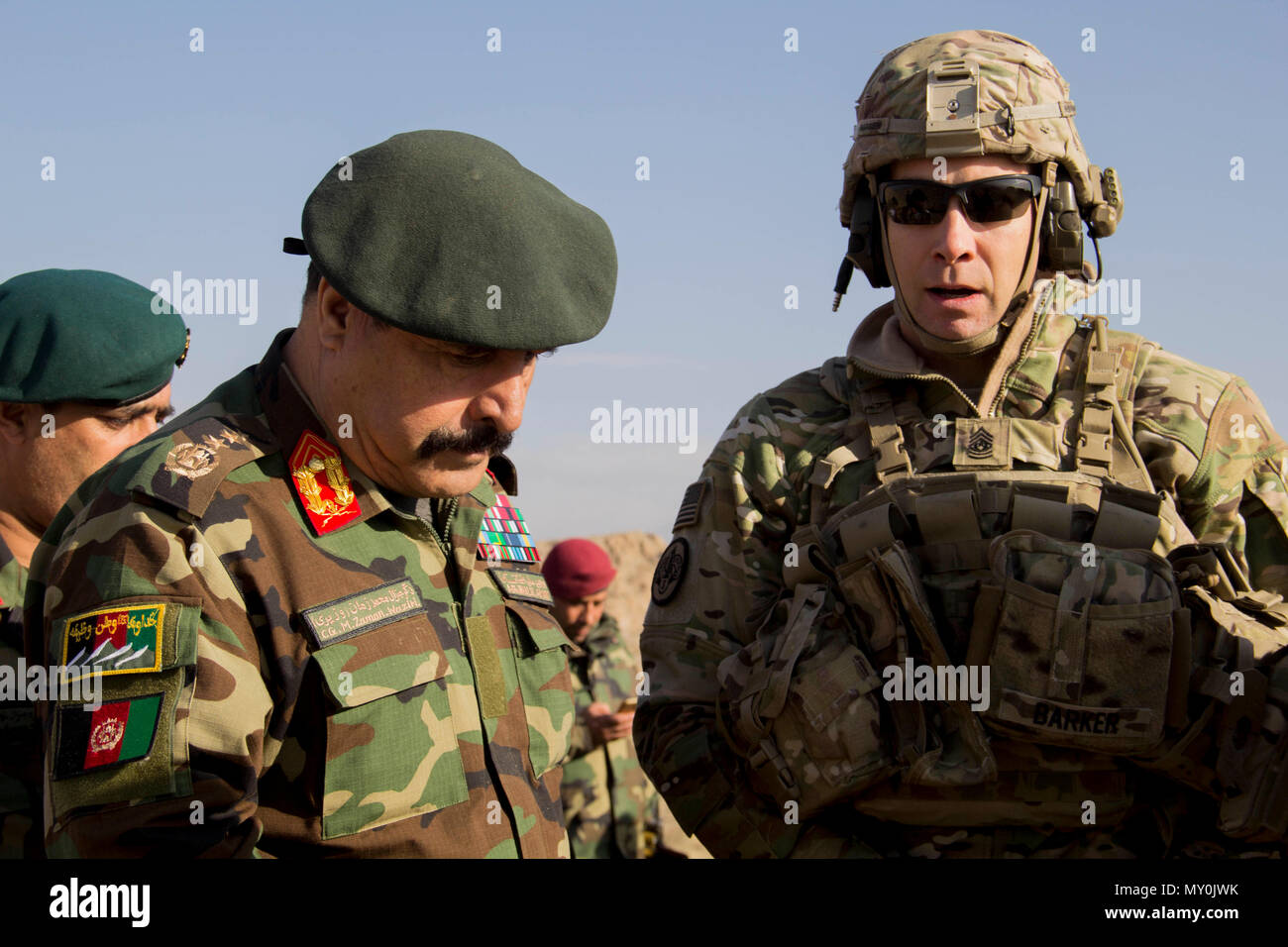 Lt. Gen. Muhammad Waziri, left, 201st Afghan National Army Corps ...