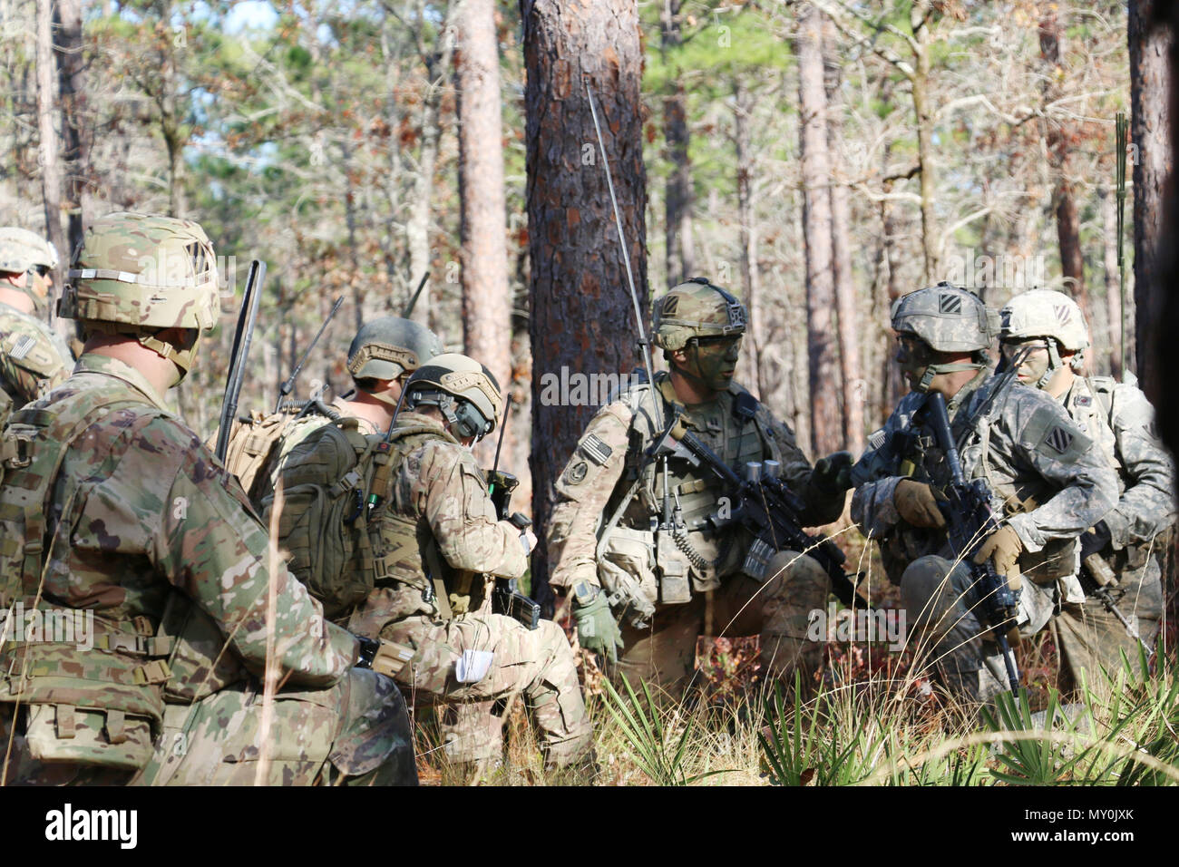 Capt. Zachary Schaeffer (center), company commander of Bravo Company ...