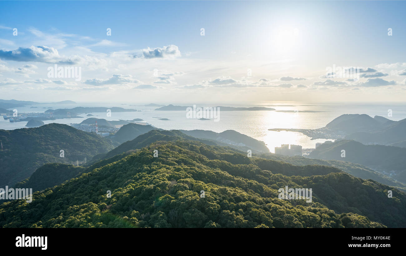 View from Inasa Mount in Nagasaki, Japan Stock Photo - Alamy