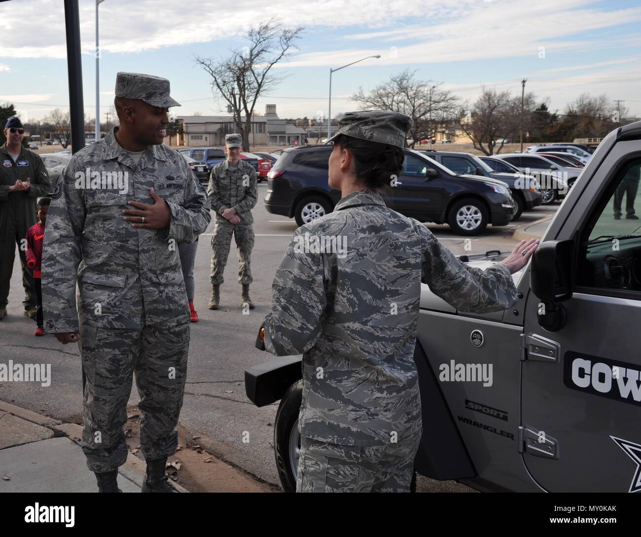 Col. Donna Turner, Air Force Services Activity commander, points out ...