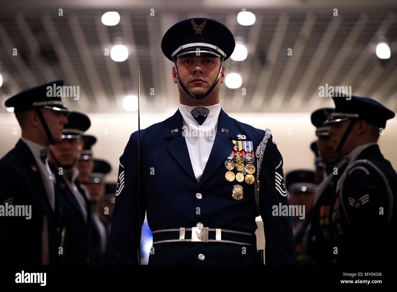 Master Sgt. Jason Evans, U.S. Air Force Honor Guard Drill Team drill ...