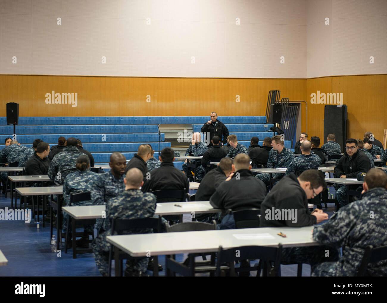 YOKOSUKA, Japan (March 2, 2017) Master Chief Jason Haka, command master ...