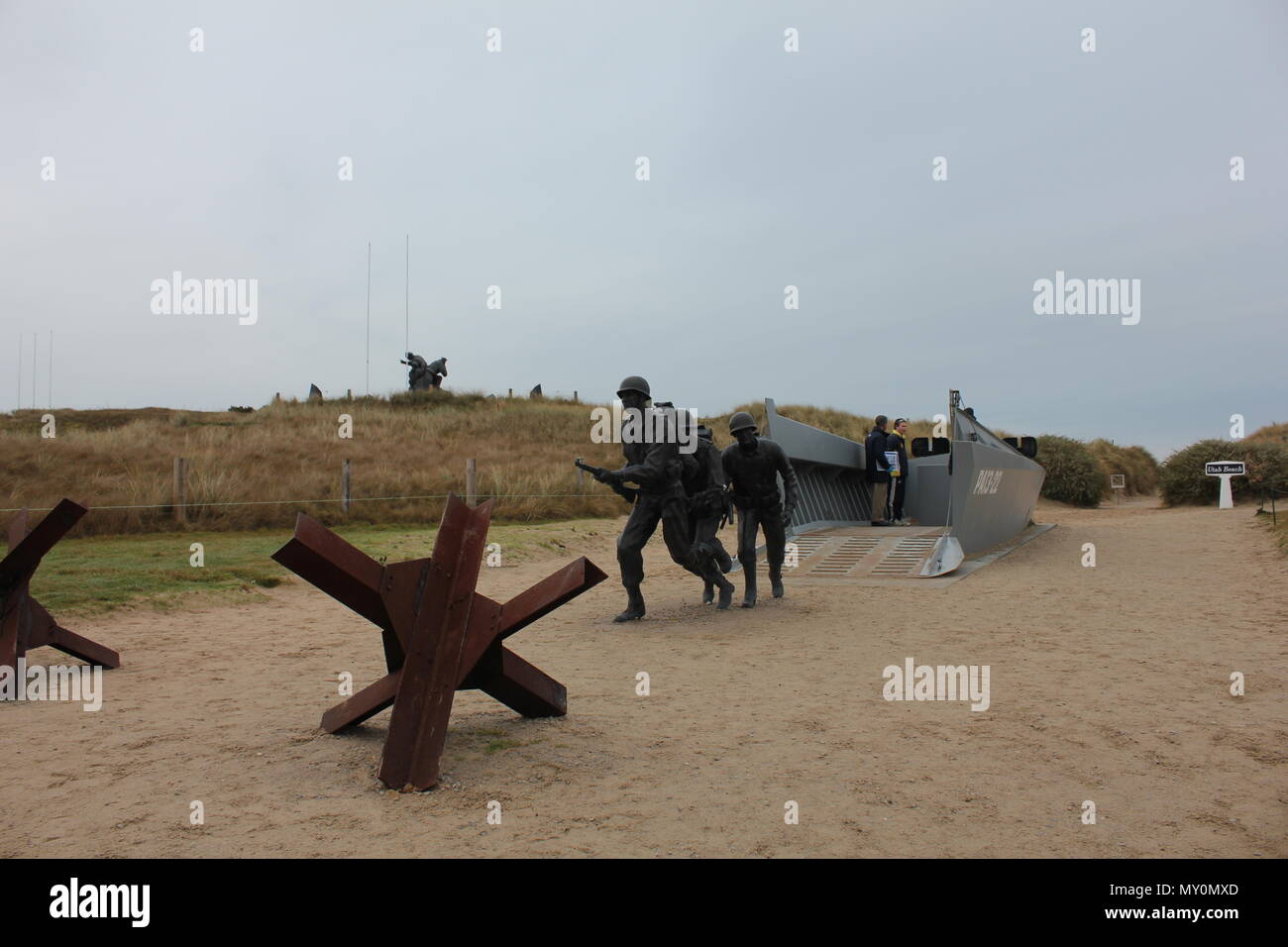 A monument to the men who arrived at Normandy in the Landing Craft ...