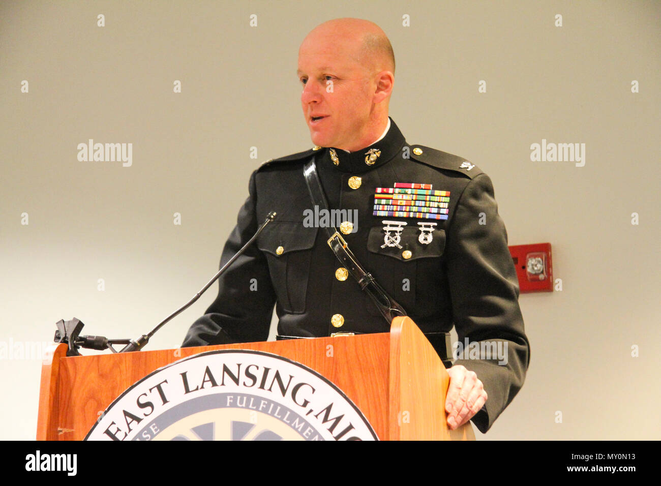 U.S. Marine Corps Col. Michael Samarov, Commanding Officer, 25th Marine ...