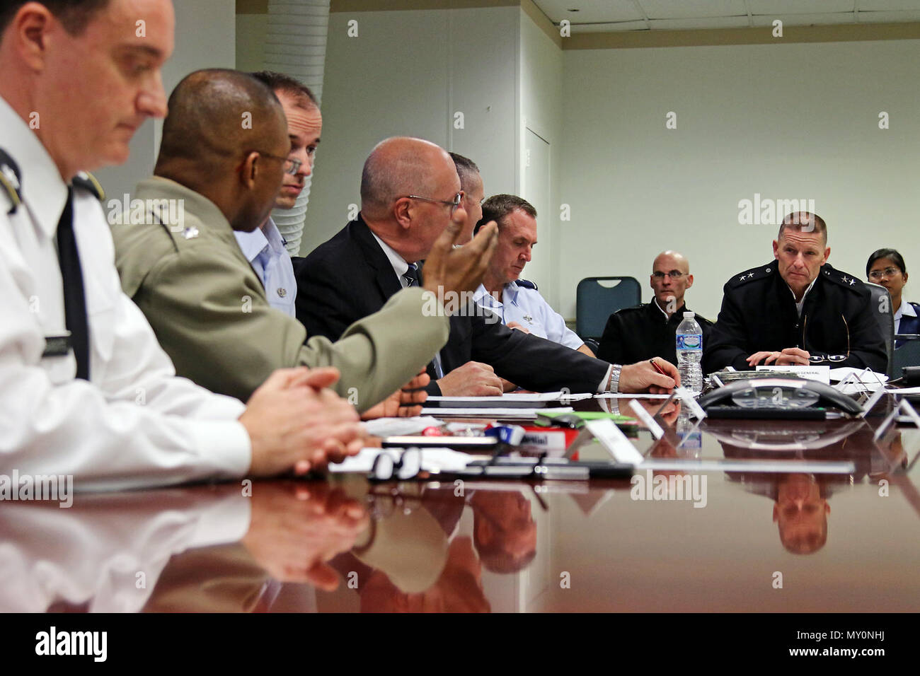 U.S. Army Maj. Gen. Bradley Becker, right, commanding general, Joint ...