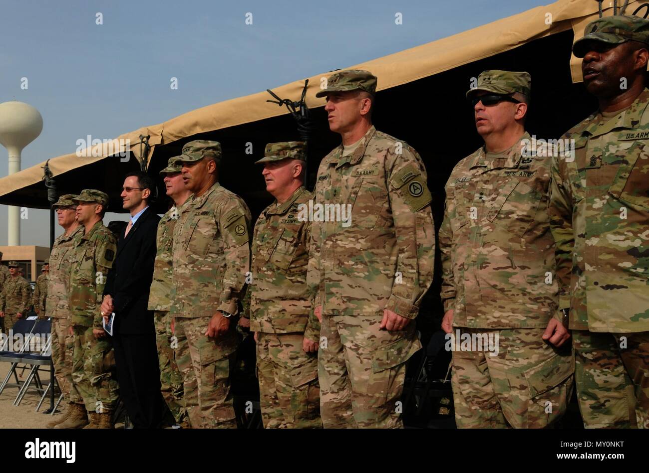 Soldiers of the 29th Infantry Division participate in a Transfer of ...