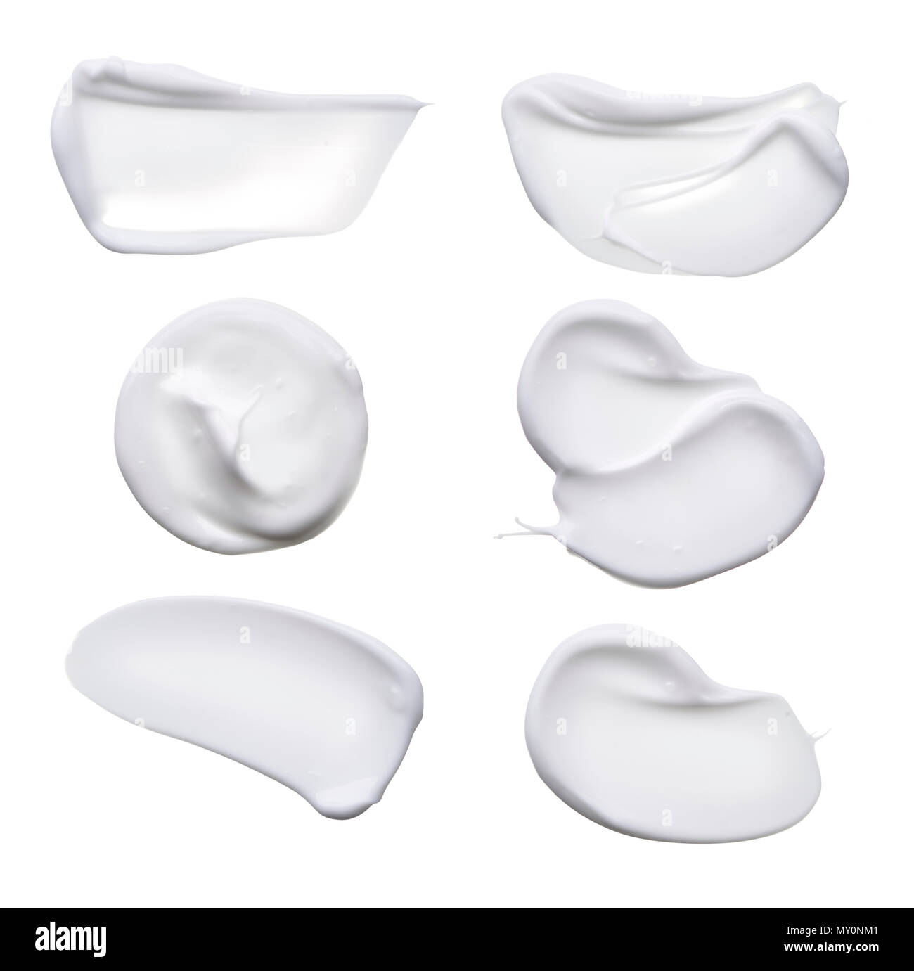 Set of white smears on white background Stock Photo - Alamy