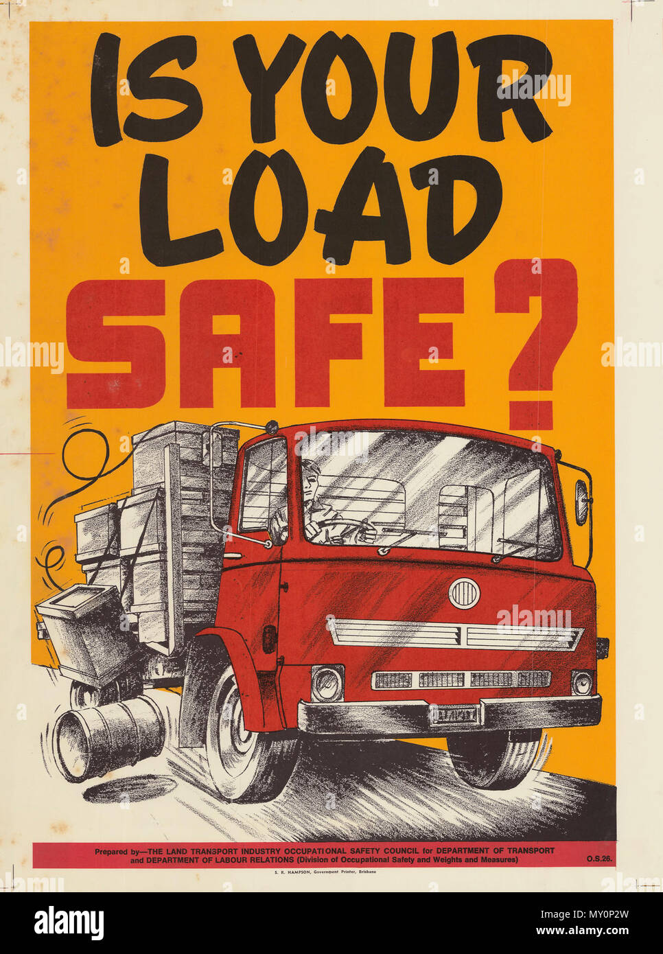 Safety poster 1950s hi-res stock photography and images - Alamy