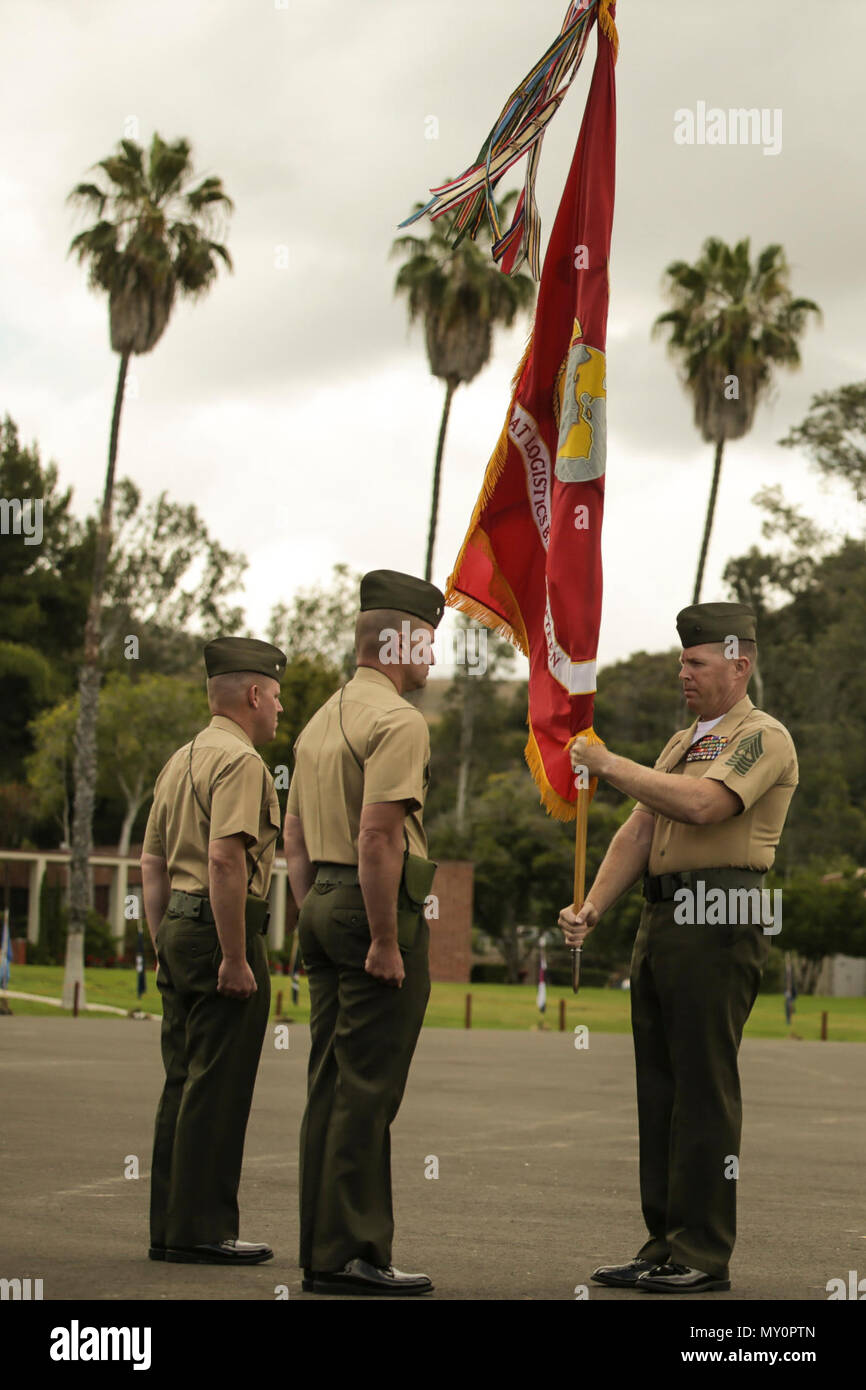 U.S. Marines Lt. Col. James R. Stover, the off-going commanding officer ...