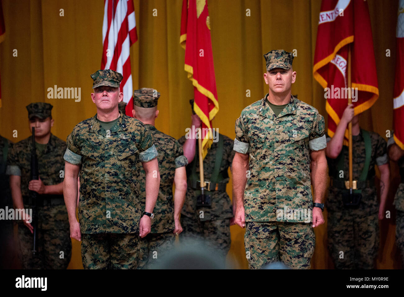 Brig. Gen. Daniel B. Conley, left, commanding general of 3rd Marine ...