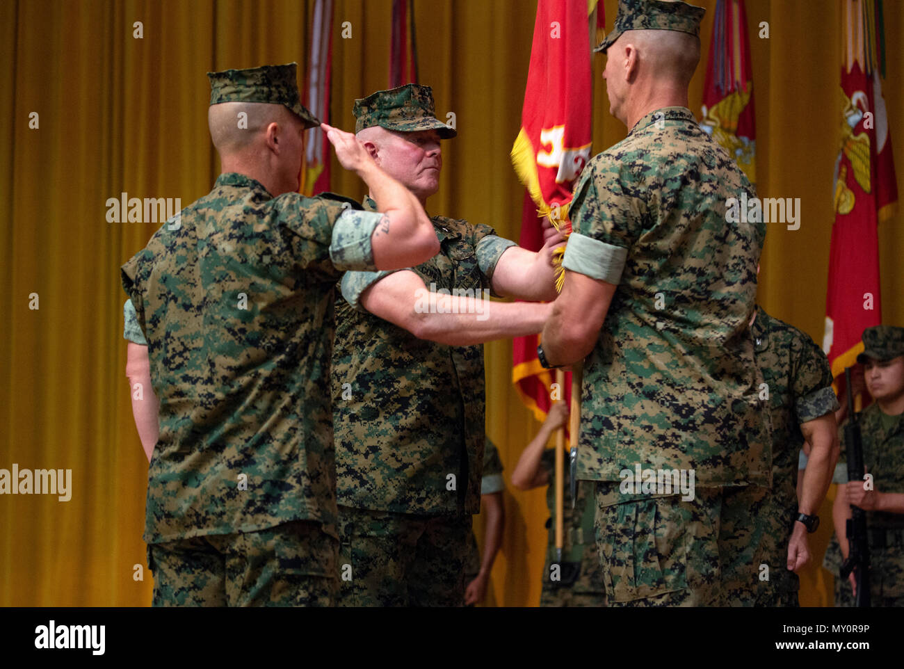 Brig. Gen. Daniel B. Conley, center, outgoing commanding general of 3rd ...