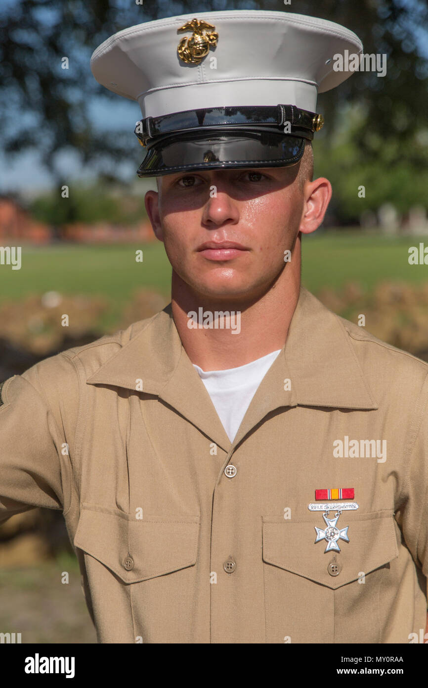 U.S. Marine Corps Pfc. Cody Silvestri, honor graduate for Platoon 2046 ...