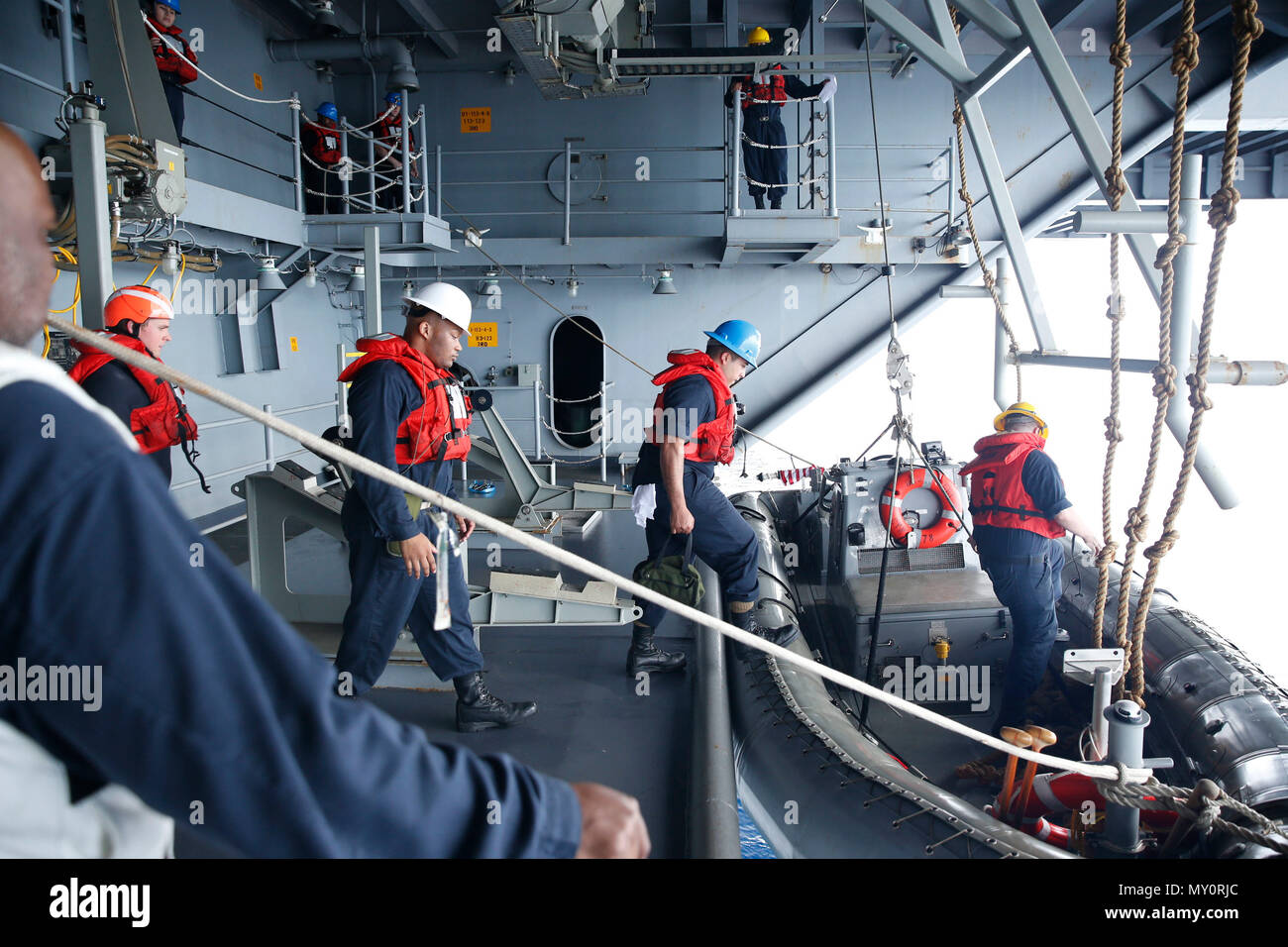 ATLANTIC OCEAN (June 1, 2018) -- Sailors assigned to USS Gerald R. Ford ...