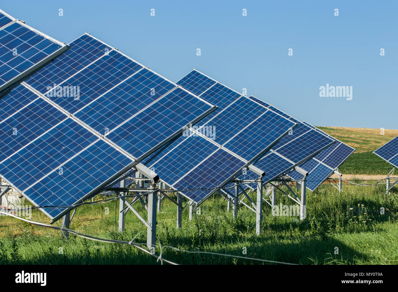 large solar panels, Fotovoltaic panels, the energy Stock Photo - Alamy