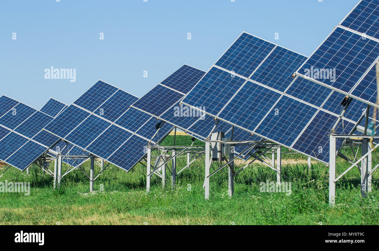 large solar panels, Fotovoltaic panels, the energy Stock Photo - Alamy