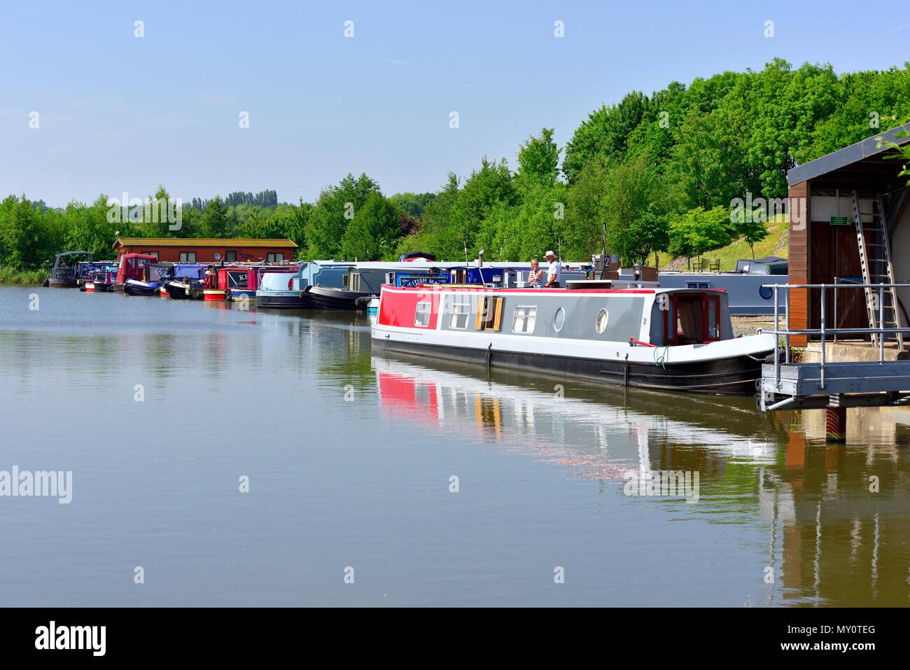 Canal Boat Mercia Marina Willington, Derbyshire England UK Stock Photo ...
