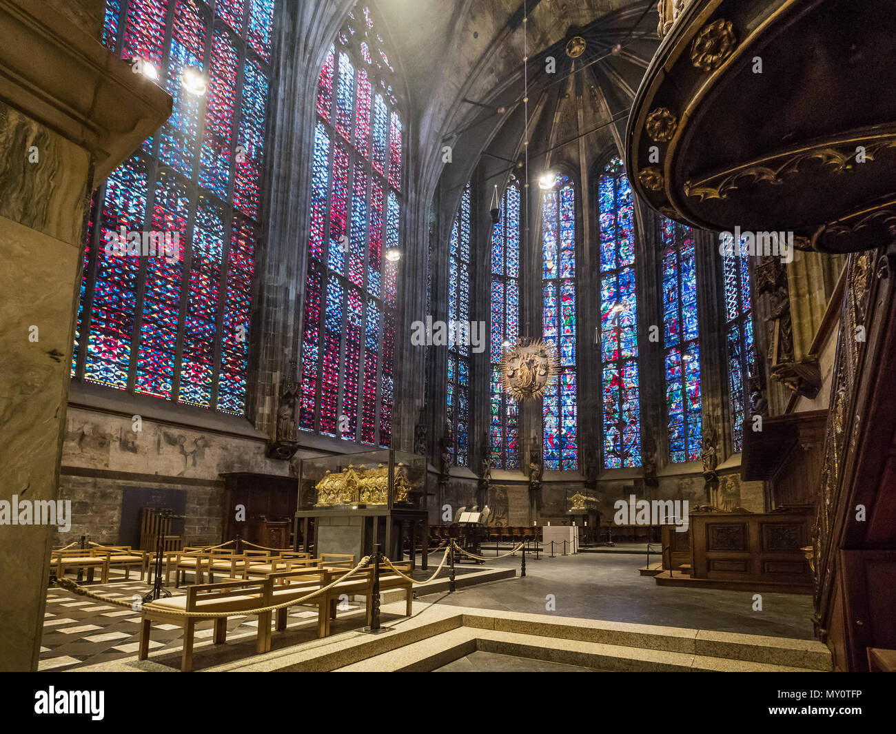 AACHEN, GERMANY - MAY 31, 2018: Carolingian Octagon (Palatine chapel ...
