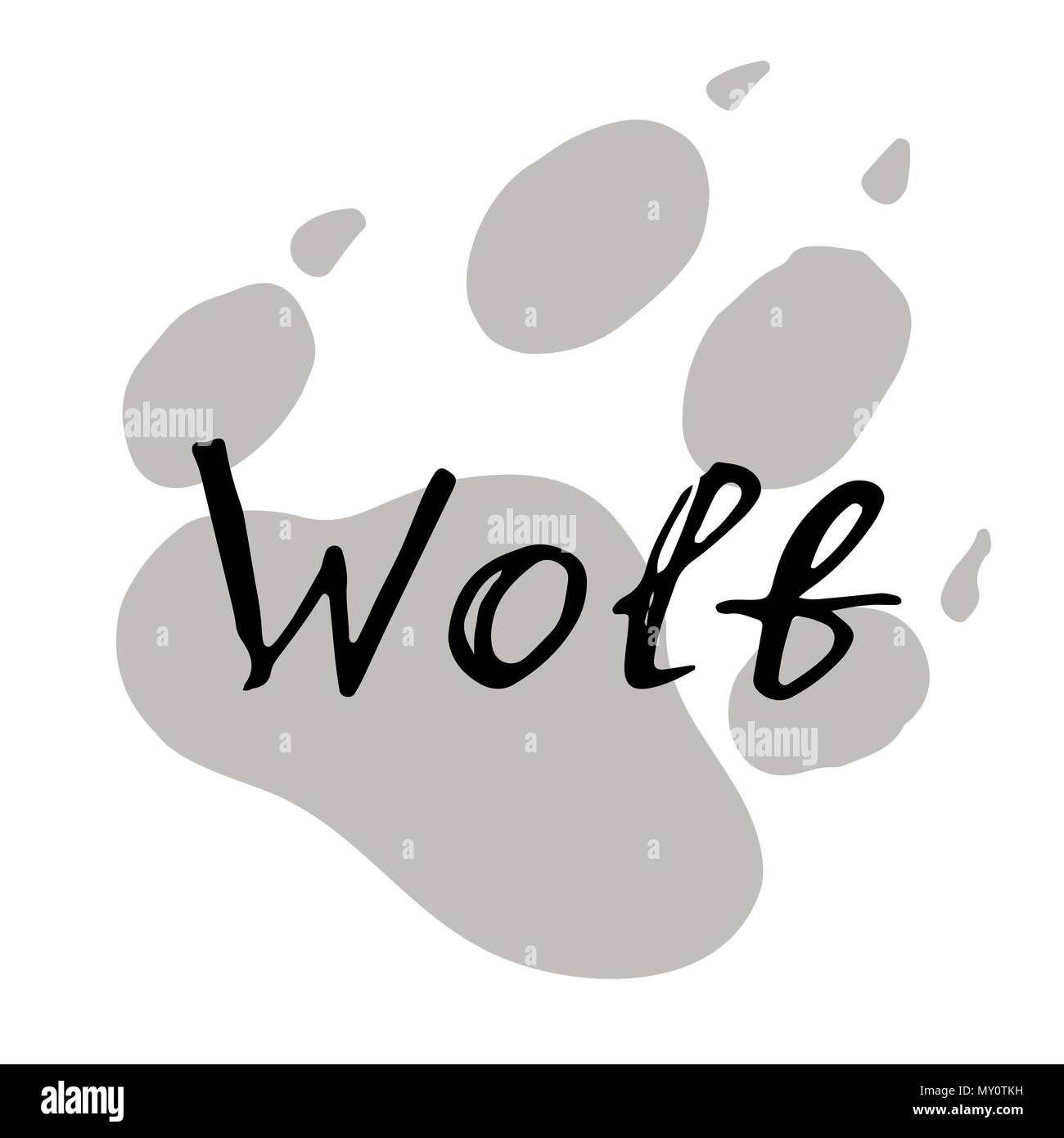 The paw print of a wolf Stock Vector Image & Art - Alamy