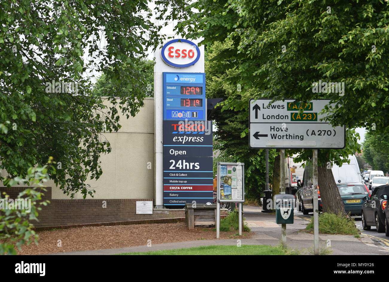 Esso petrol diesel pumps hi-res stock photography and images - Alamy