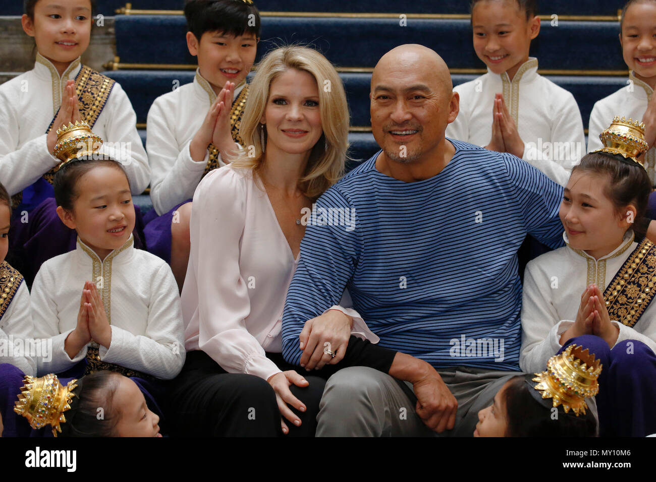 London UK. 5th Jun, 2018. Kelli O'Hara and Ken Watanabe pose, with ...