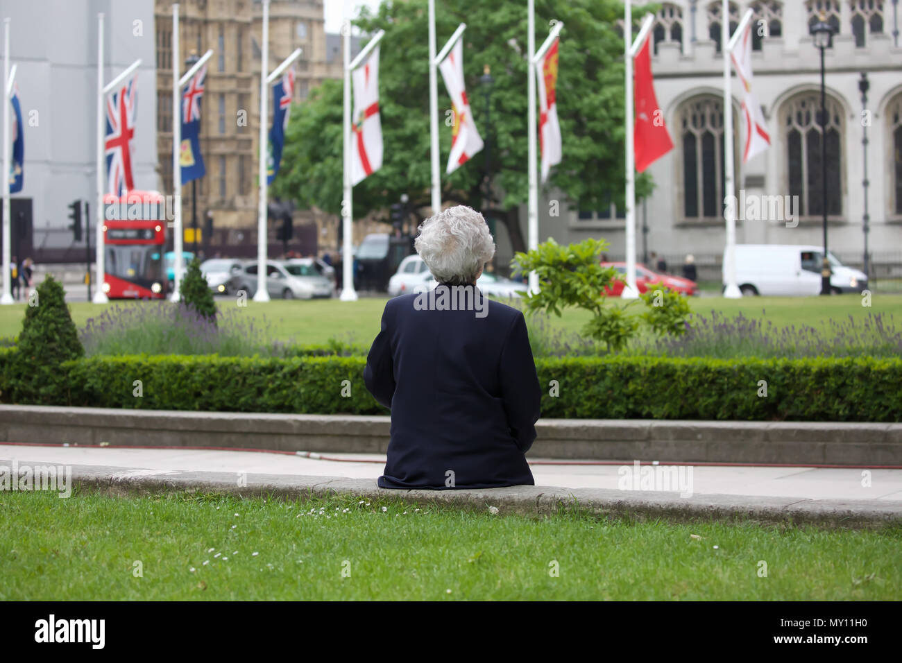 London,UK,5th June 2018,Dull grey and chilly typical Summers day in ...