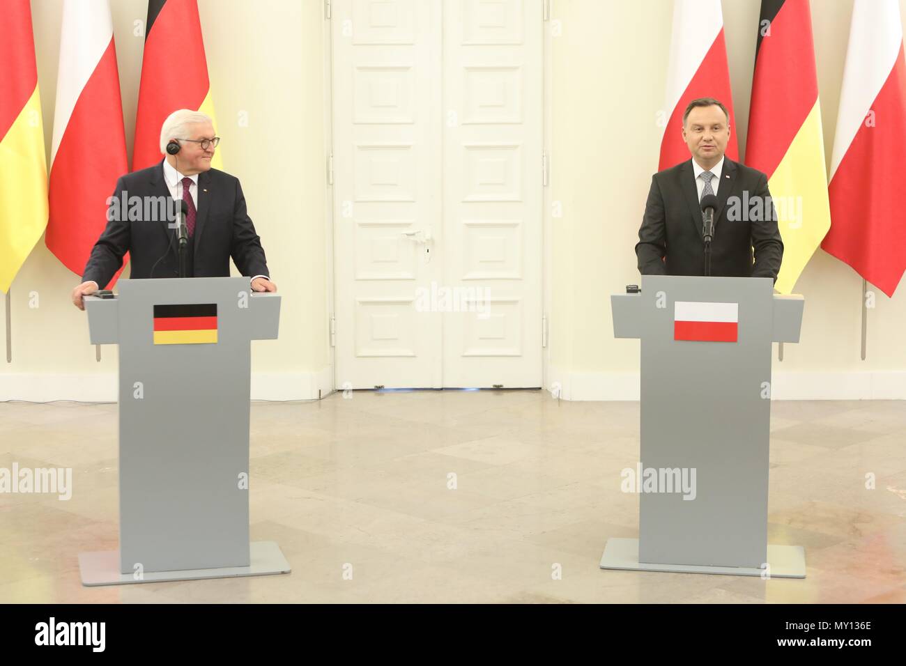 Warsaw, Poland. 5th Jun, 2018. President of Poland Andrzej Duda and his ...