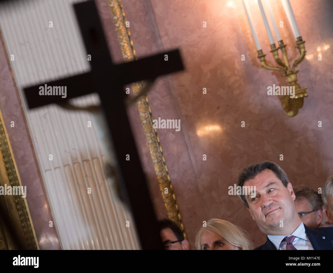 05 June 2018, Germany, Munich: Markus Soeder (CSU), Premier of Bavaria ...