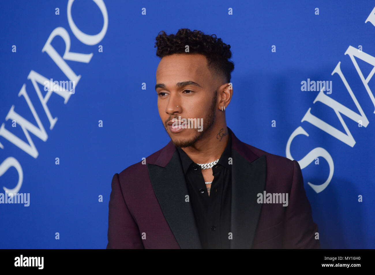 New York, USA. 4th June, 2018. Lewis Hamilton attends the 2018 CFDA ...