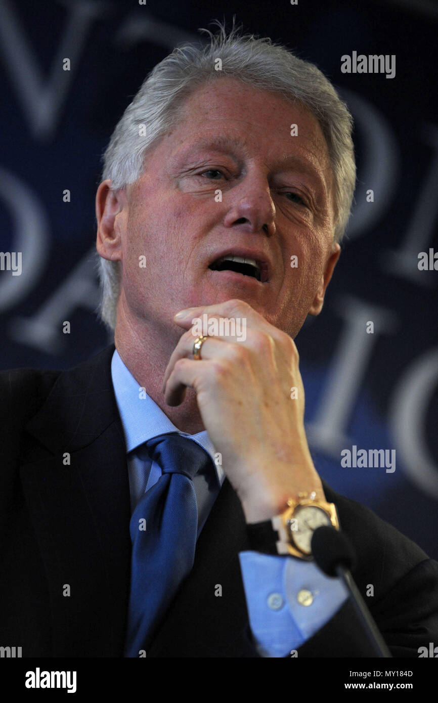 NEW YORK - FEBRUARY 17: Former President Bill Clinton in Harlem on ...