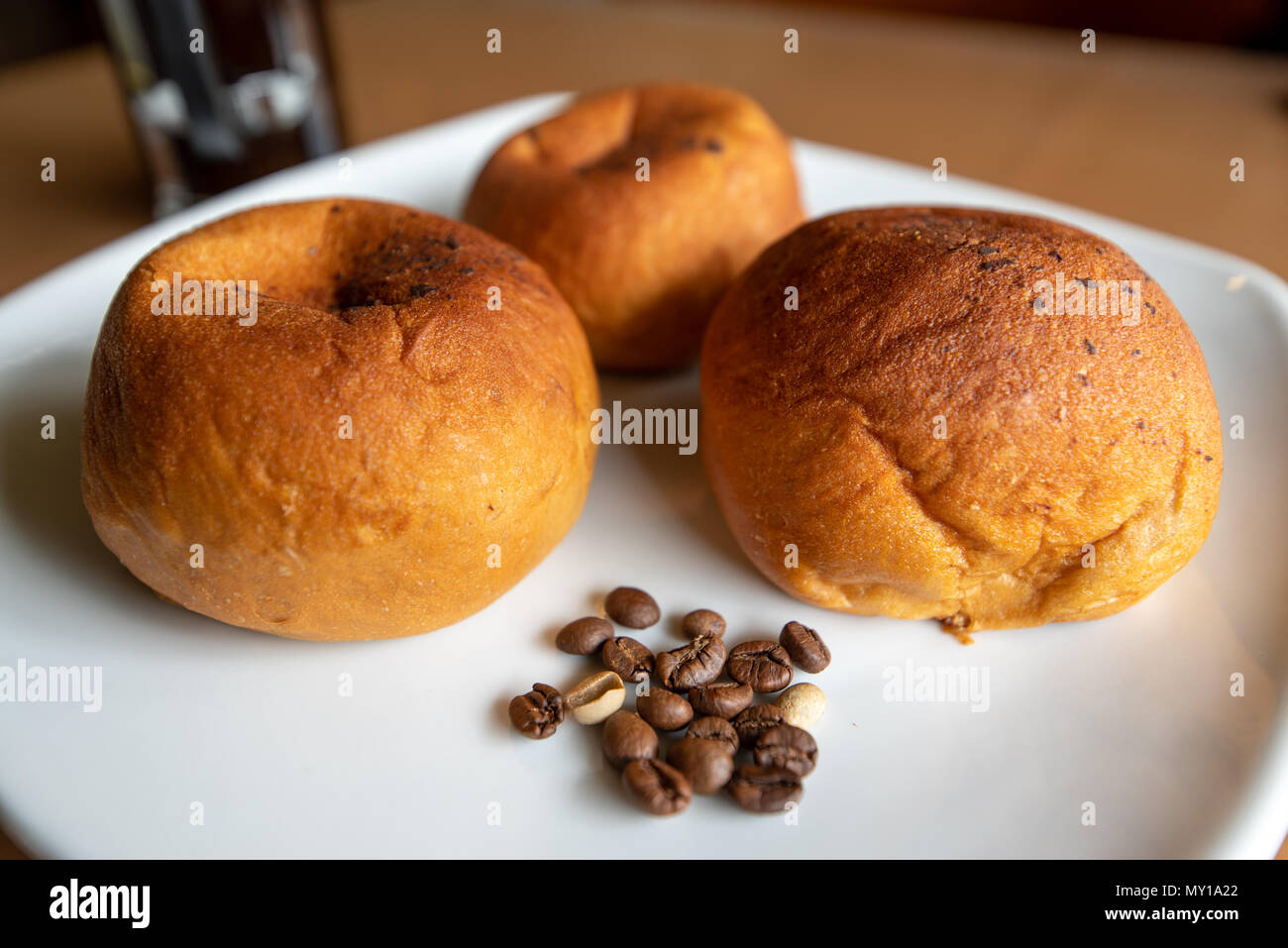 hot coffee bun bread, Philippines Stock Photo - Alamy