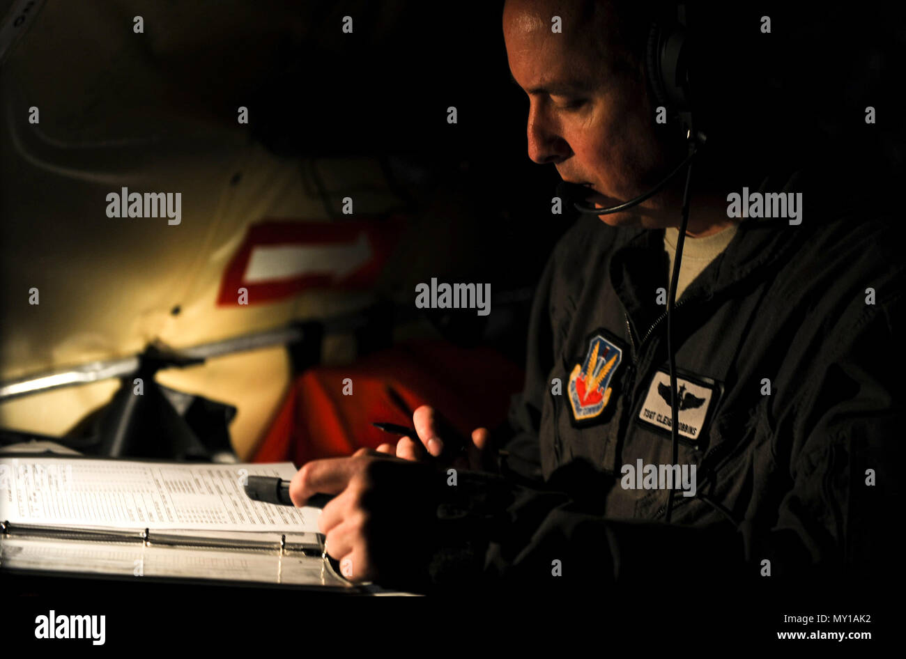 Tech. Sgt. Cleigh Robbins, boom operator assigned to the 509th Weapons ...