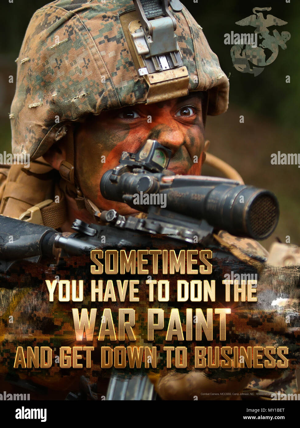 Poster created to motivate Marine Corps Combat Service Support School ...
