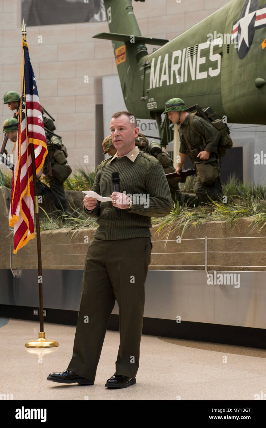 U.S. Marine Corps Lt. Col. Michael O. Hixson, mobility branch head ...