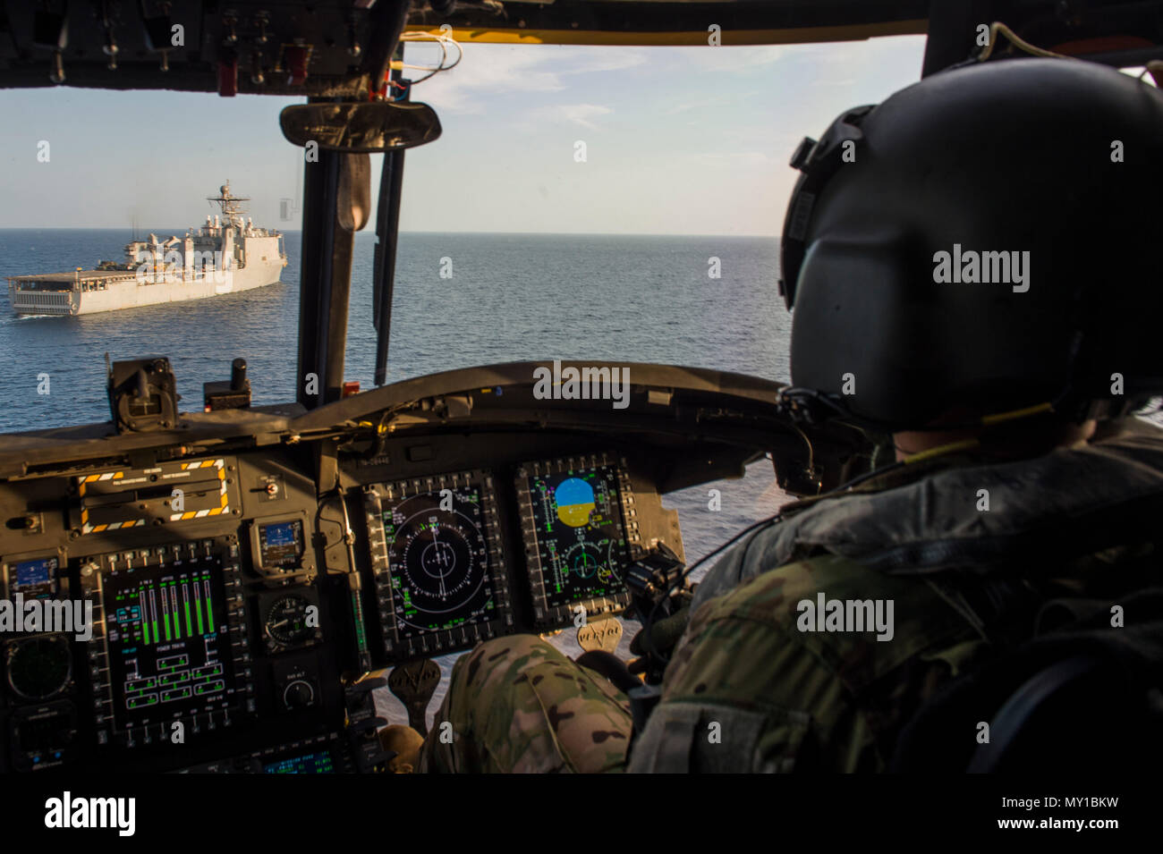 A pilot with the United States Army 82d Combat Avaition Brigade ...
