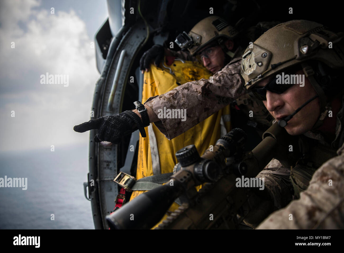 AT SEA, Indian Ocean (Nov. 30, 2016) U.S. Marines with the Maritime ...
