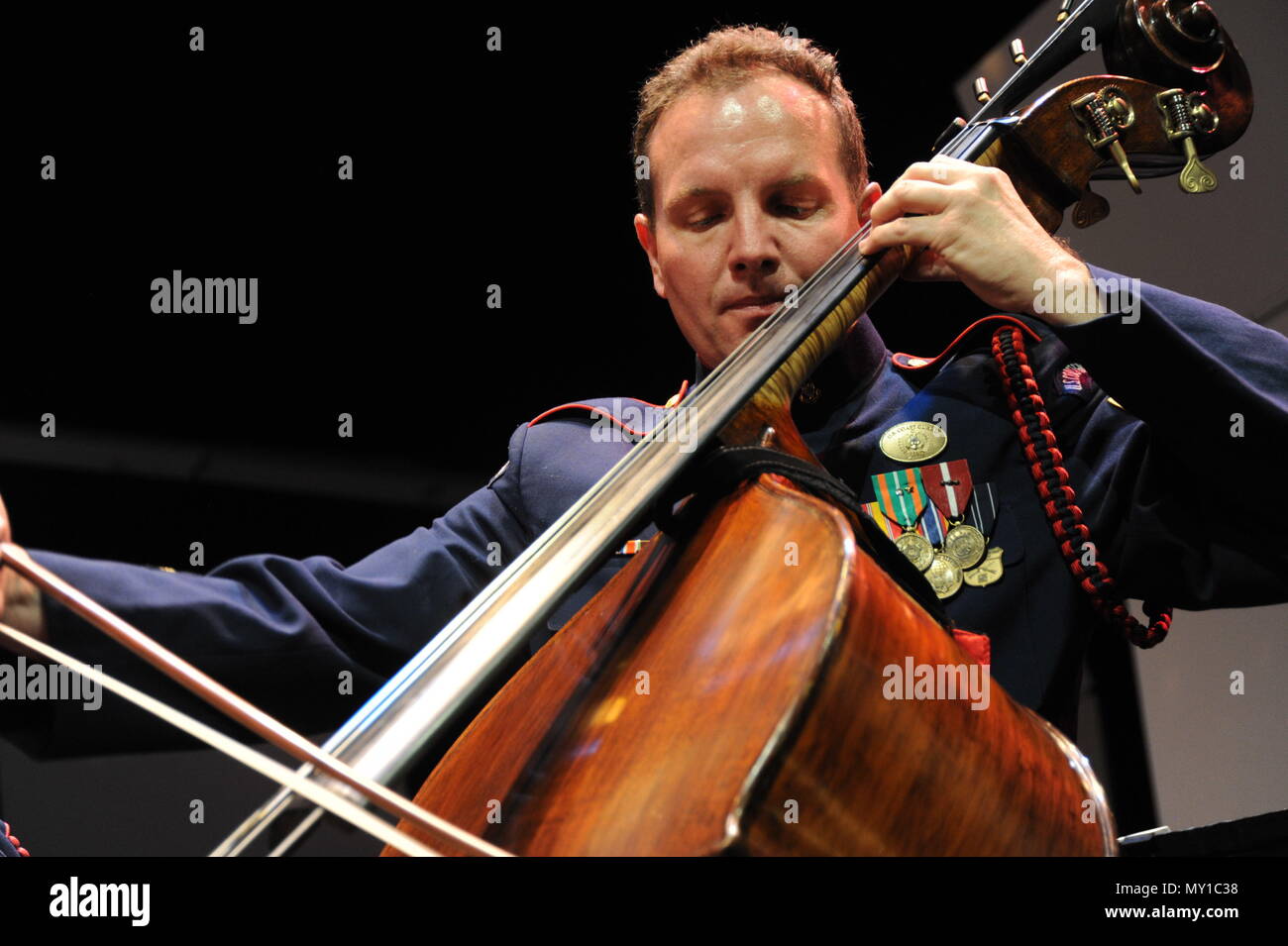 Coast Guard Senior Chief Musician Mark McCormick, from St. Louis ...