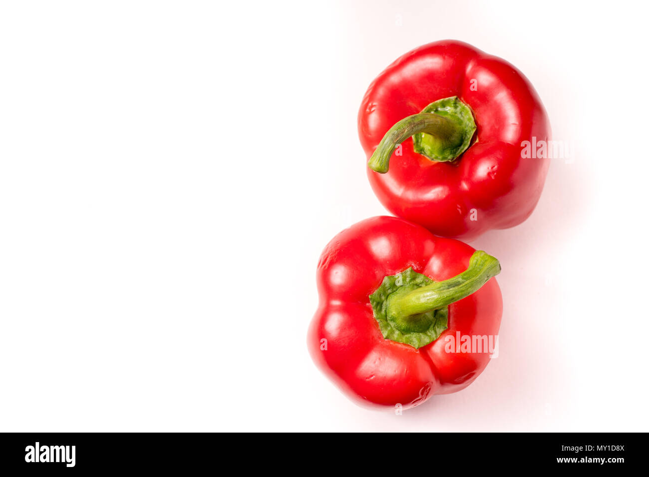 Red organic snack pepper, bellpepper isolated on white background Stock ...