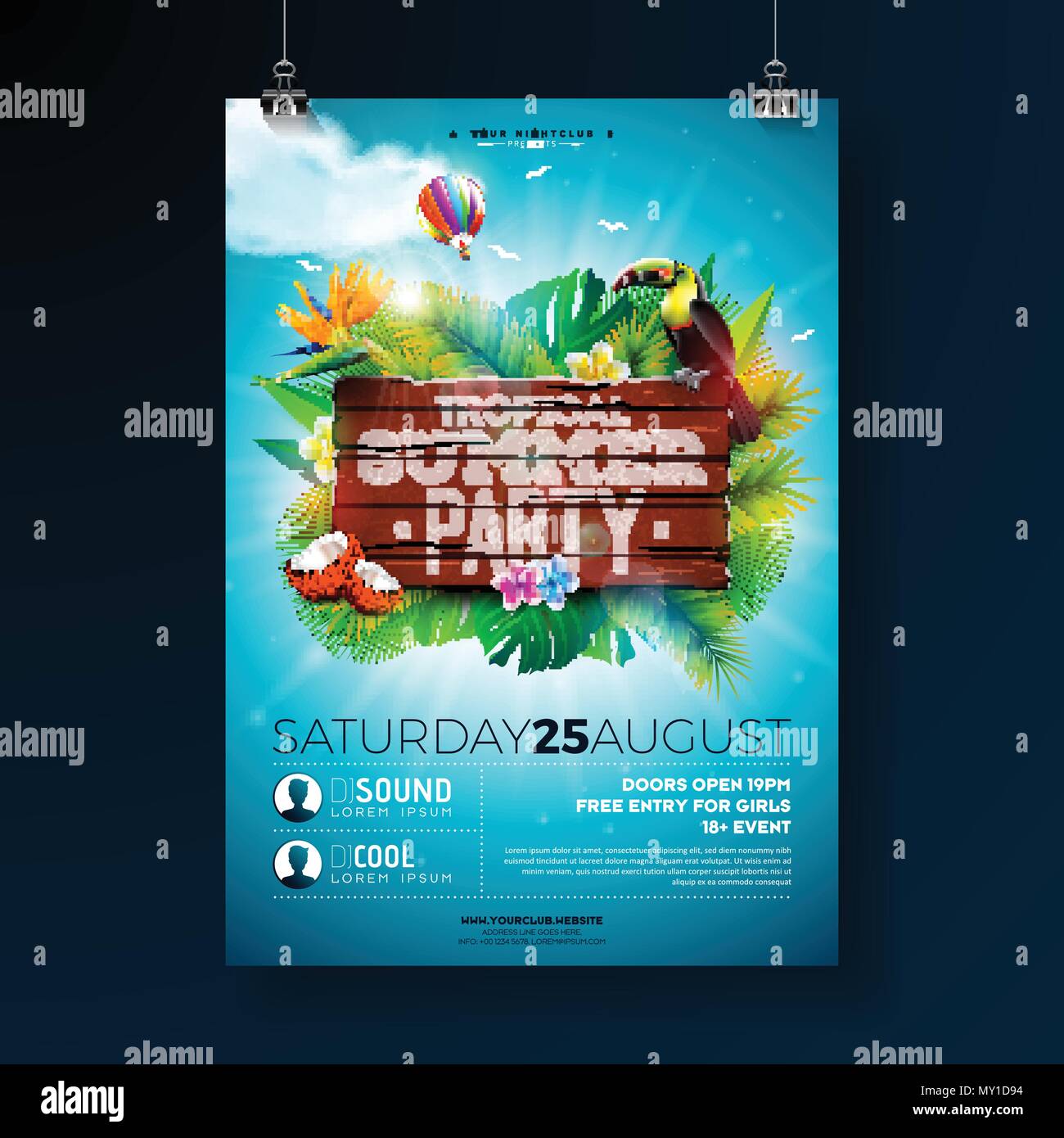 Beach Party Flyer Background