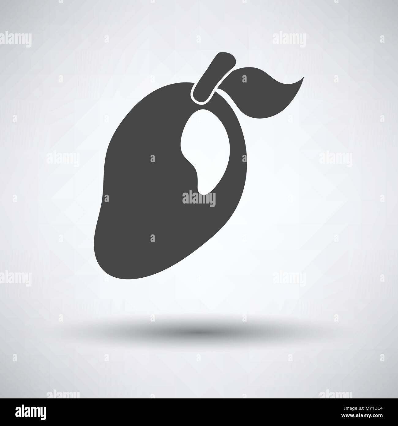 Icon of Mango on gray background, round shadow. Vector illustration ...