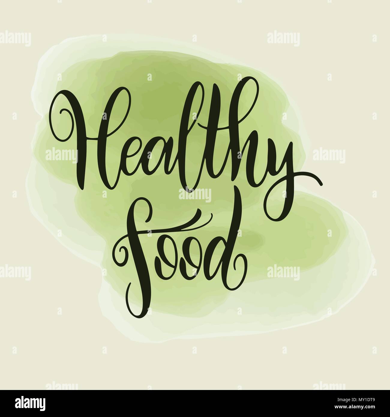 Organic food labels with hand drawn lettering. Healthy food. Healthy ...