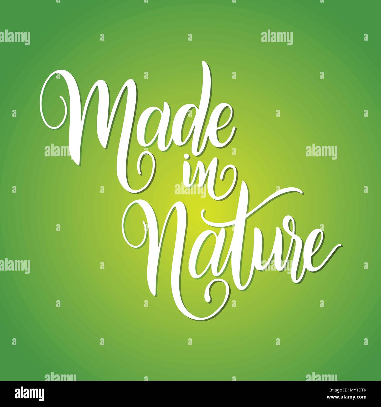 Organic food labels with hand drawn lettering. Made in nature. Healthy ...