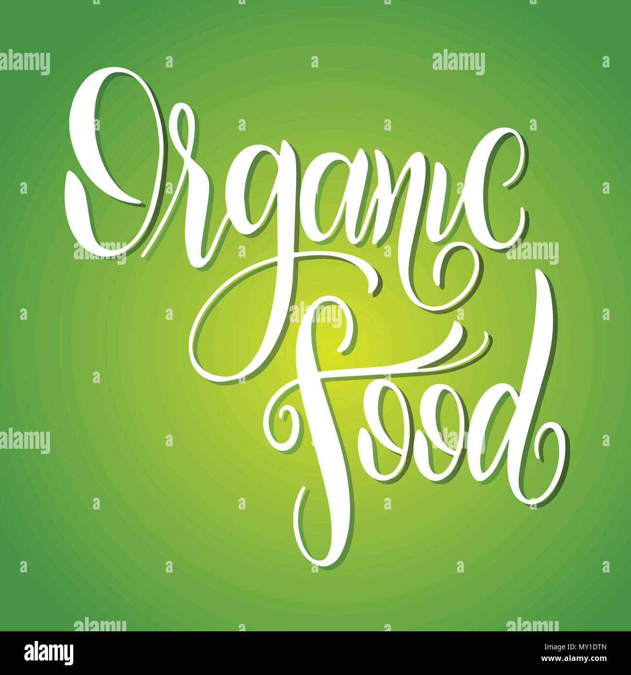Organic food labels with hand drawn lettering. Organic food. Healthy ...