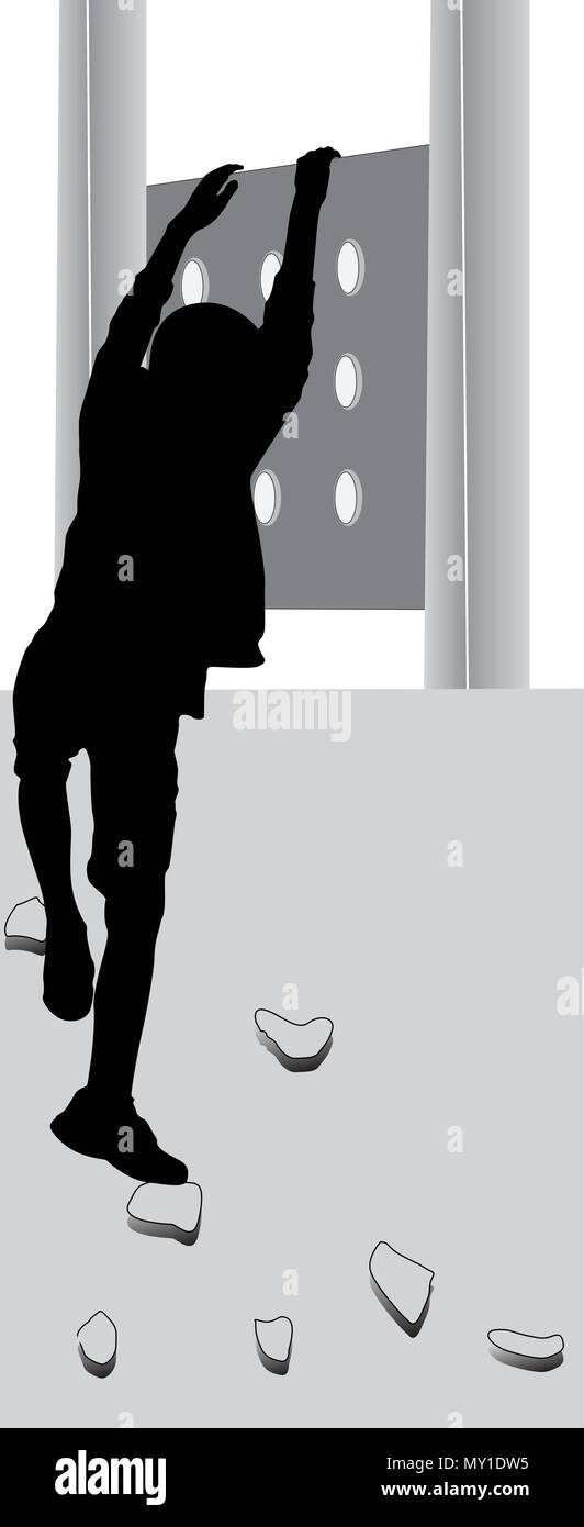 Rope climbing in sport Stock Vector Images - Alamy