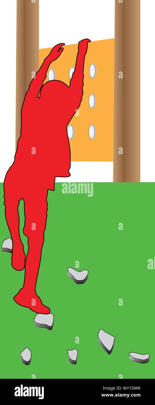 Rope climbing in sport Stock Vector Images - Alamy