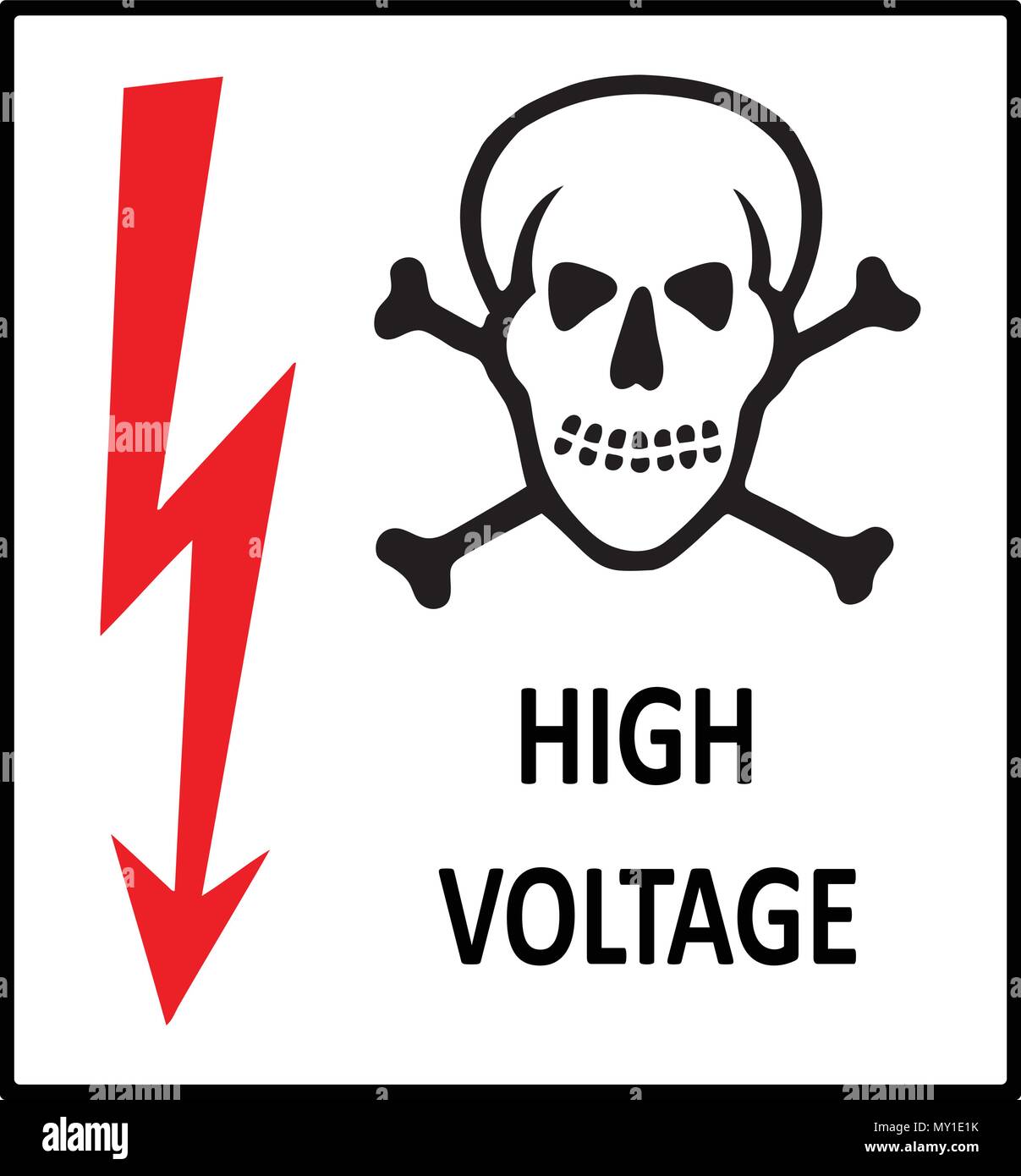stamp illustration showing danger text and skull, vector Stock Vector ...