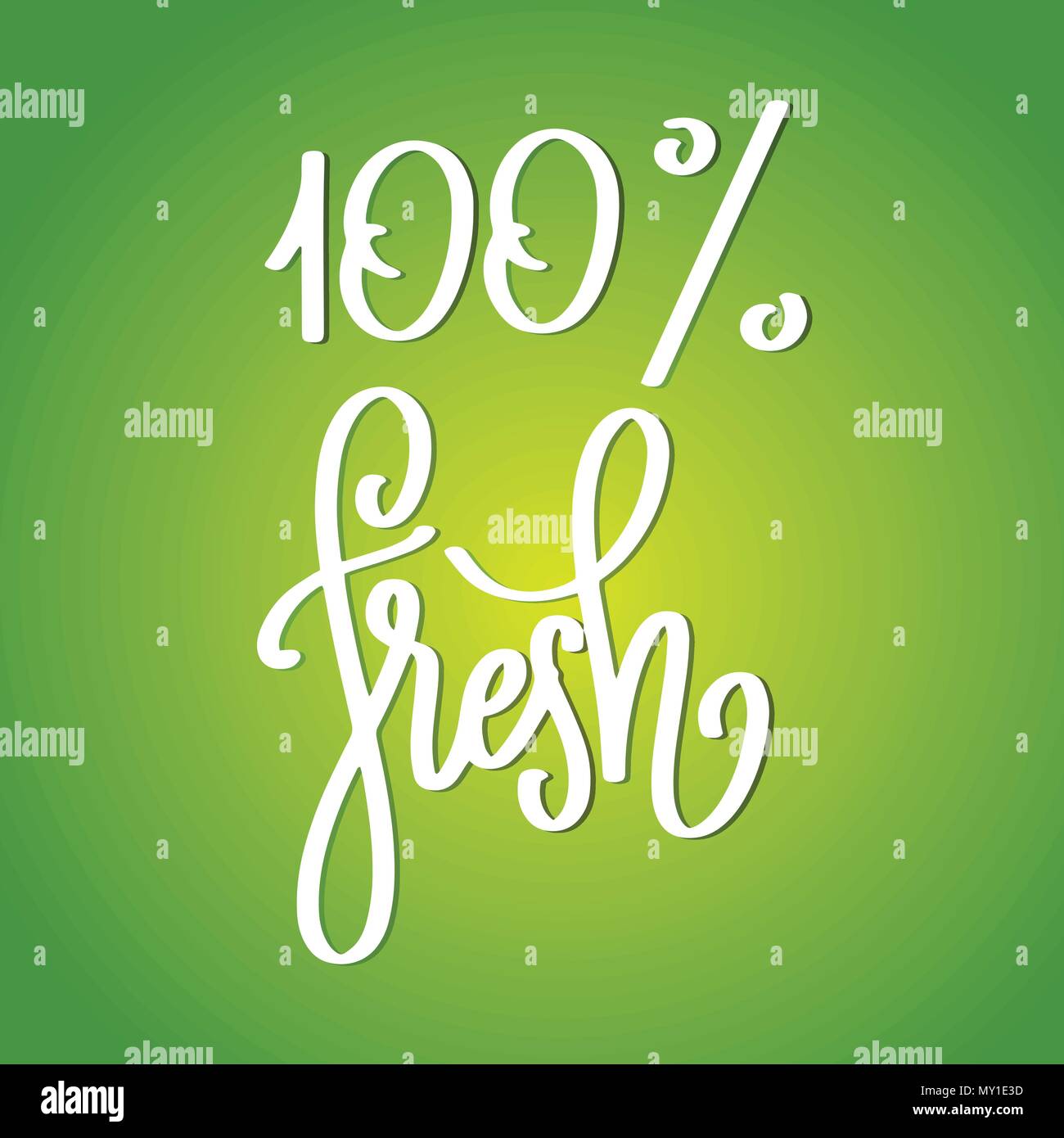 Organic food labels with hand drawn lettering. 100 pc fresh. Healthy ...