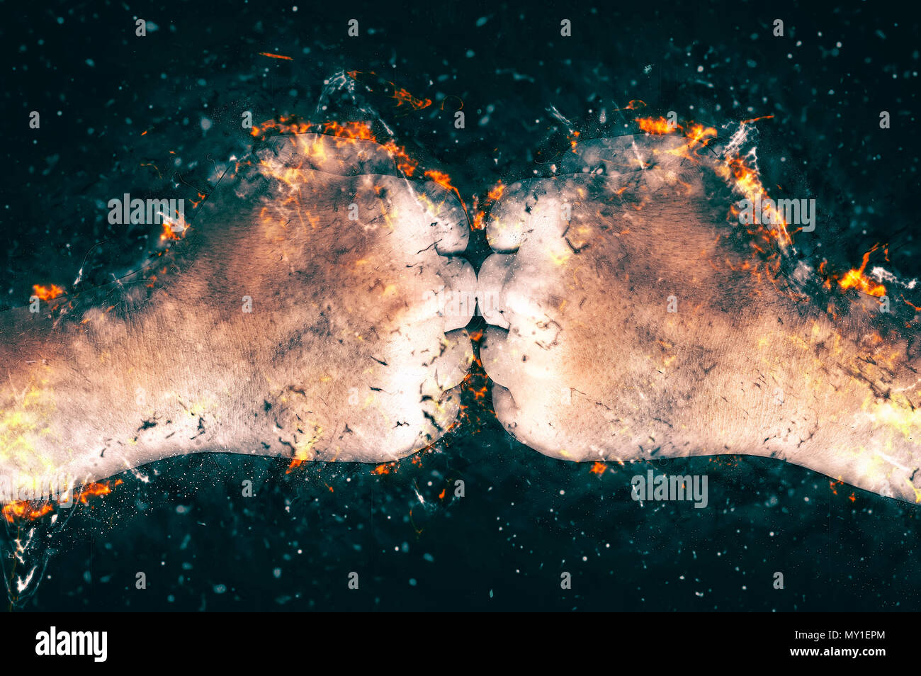Two fists fight hi-res stock photography and images - Alamy